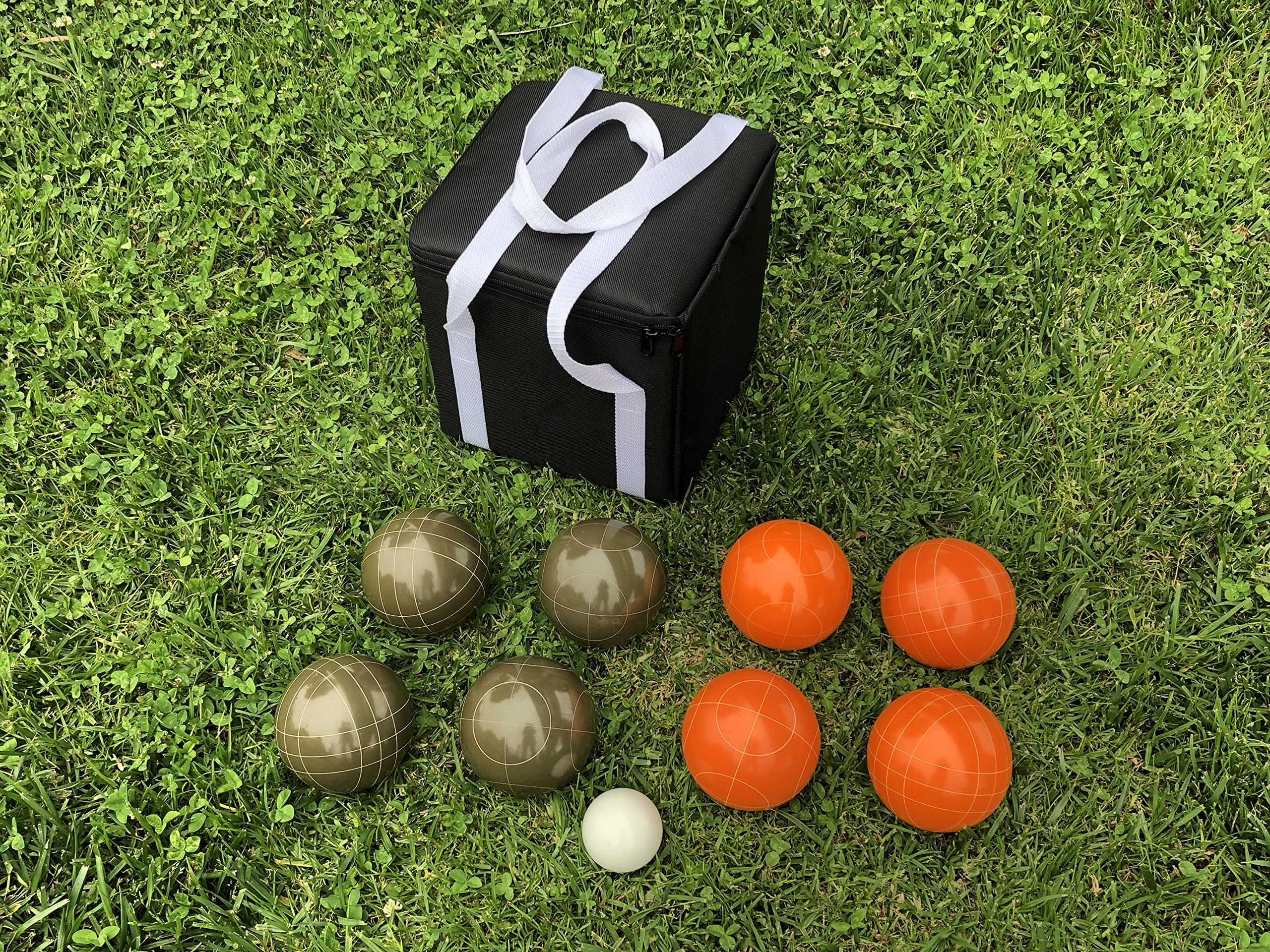 BuyBocceBalls New Listing - Unique Bocce Sets - 107mm with Olive Brown ...