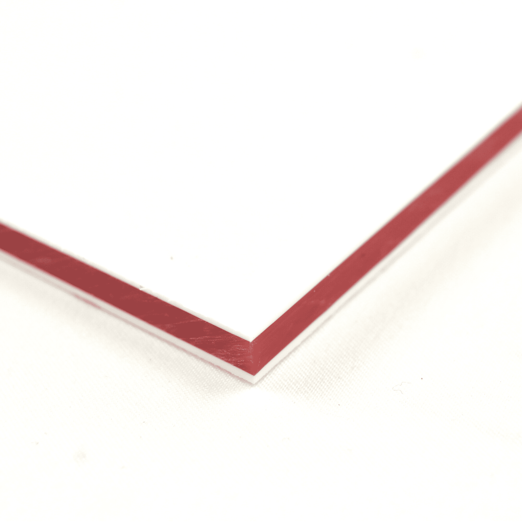 BuyPlastic King ColorCore Plastic Sheet 1/2" x 24" x 36" White-Red ...