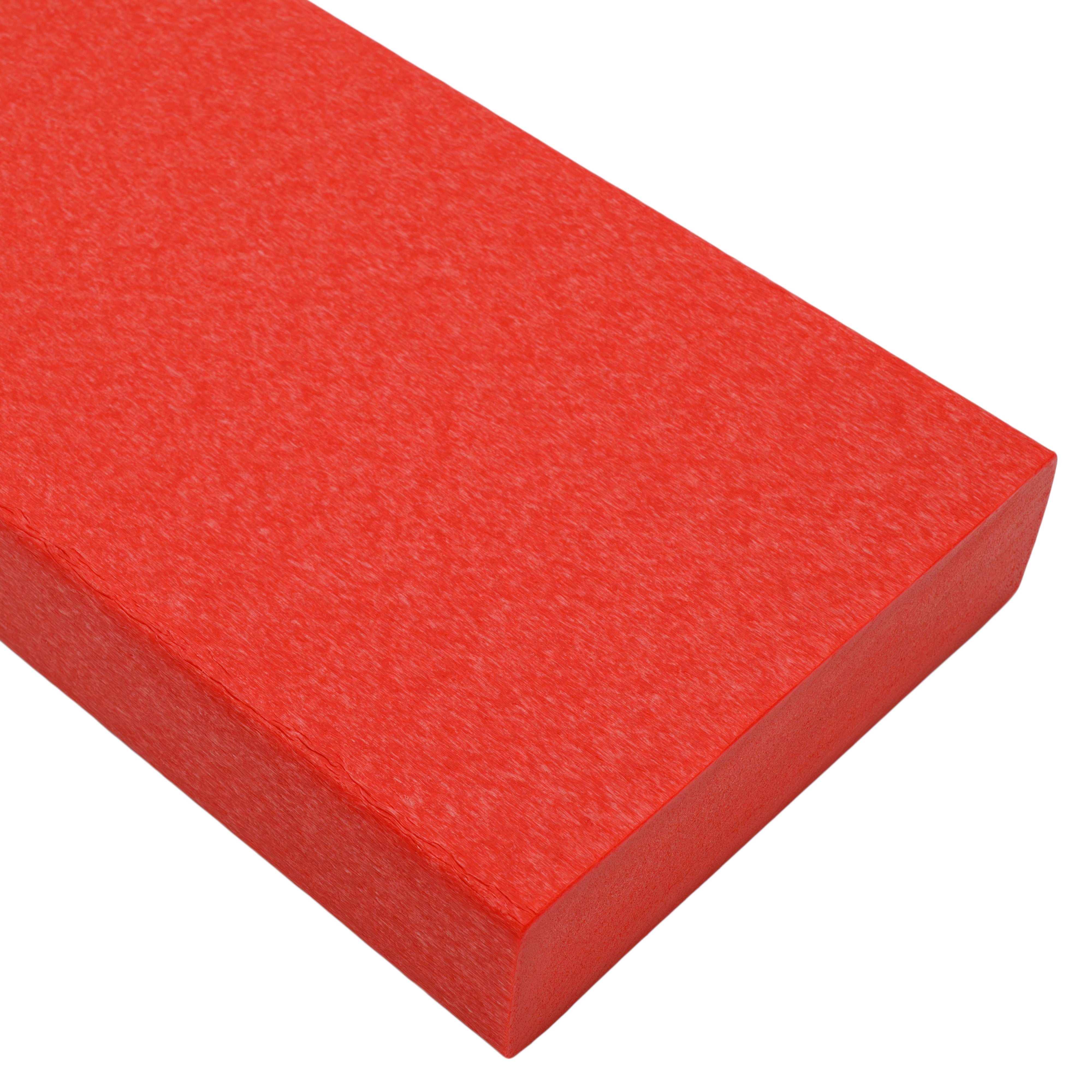 BuyPlastic Tangent Poly Lumber - Bright Red, 2x6 (1.5" x 5.5"), 36 ...