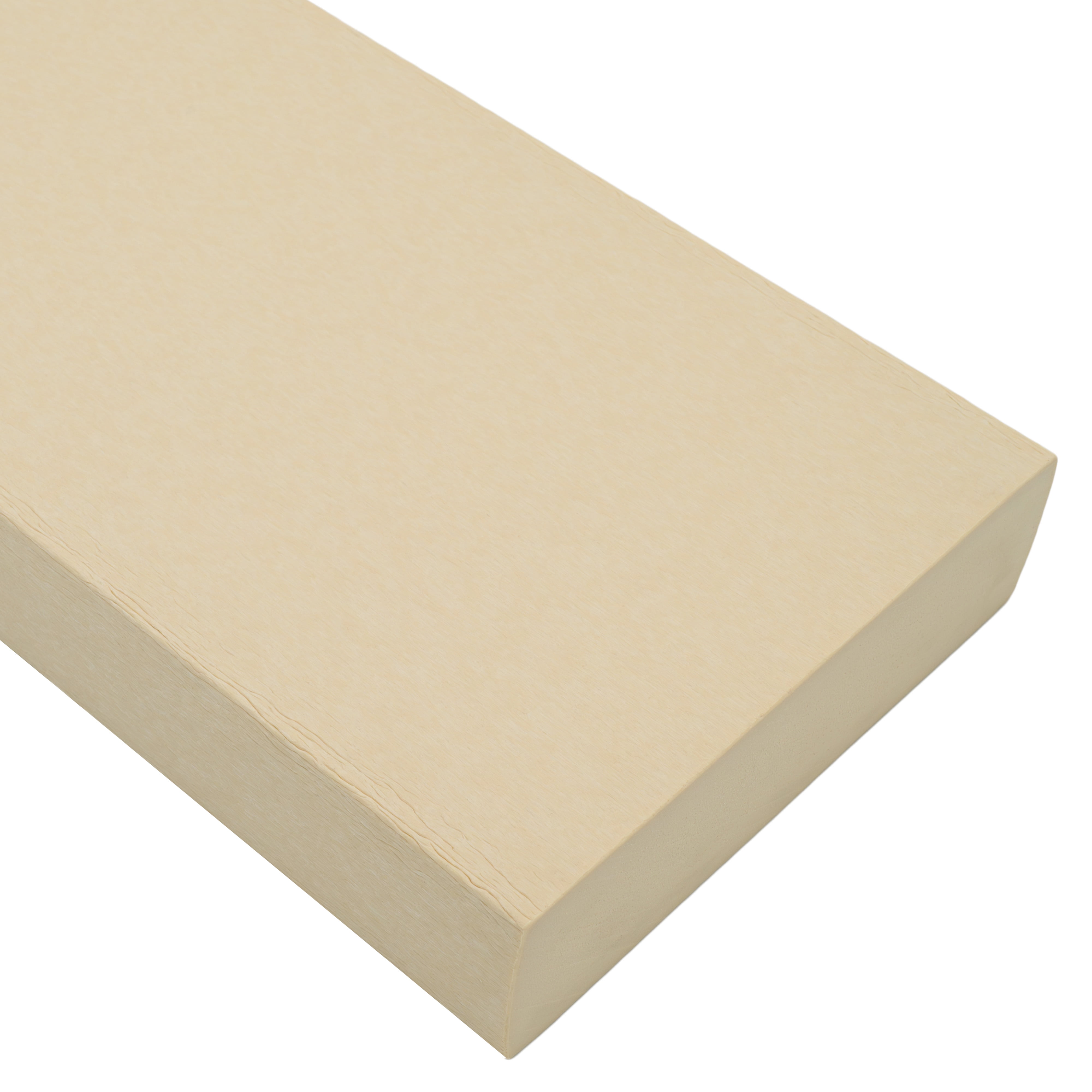BuyPlastic Tangent Poly Lumber - Ivory, 2x6 (1.5" x 5.5"), 72" Length ...