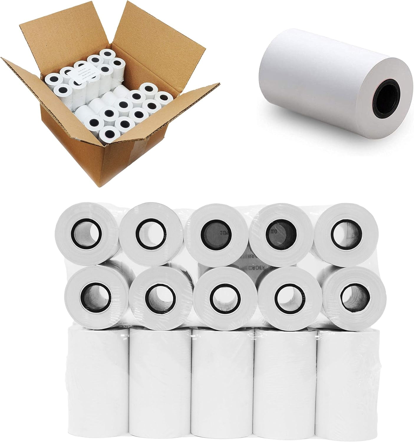 BuyRegisterRolls 2 1/4-Inch x 55 ft Receipt Paper Roll for New Square ...