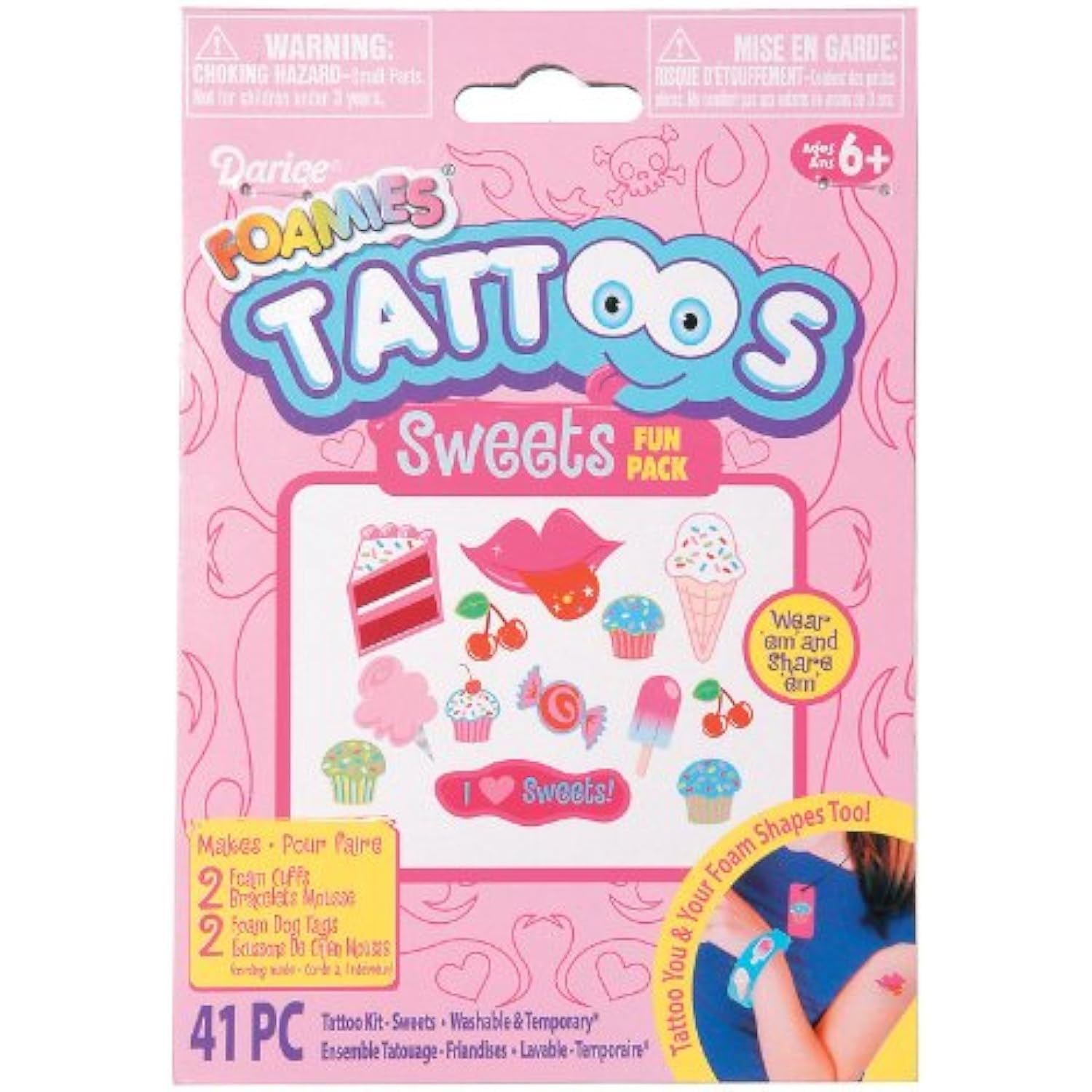 BuySeasons 204429 Foam Sweets Tattoo Activity Kit - Walmart.com