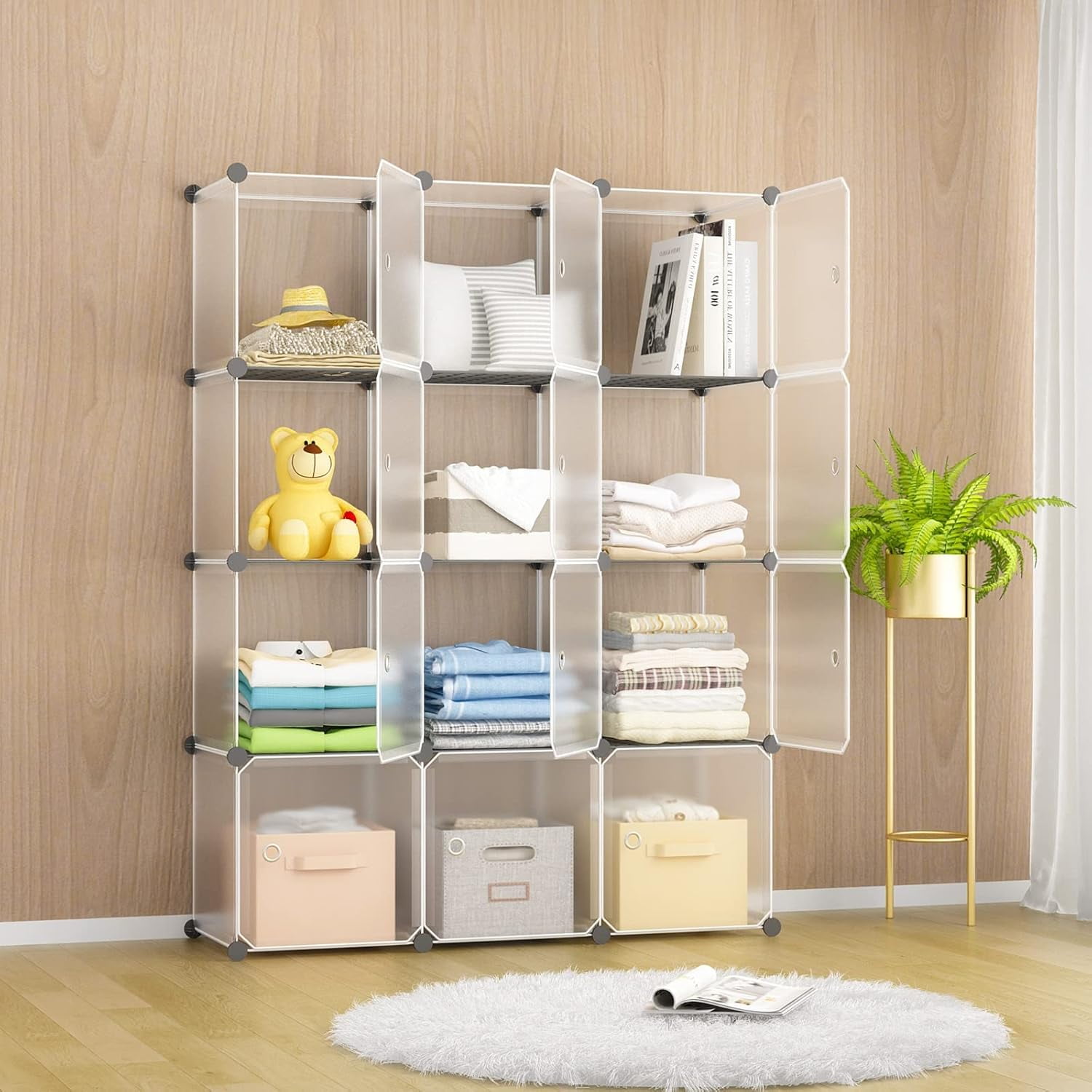 BuySphere 12 Cube Storage Organizer Storage Cubes Add Wire Panel DIY ...