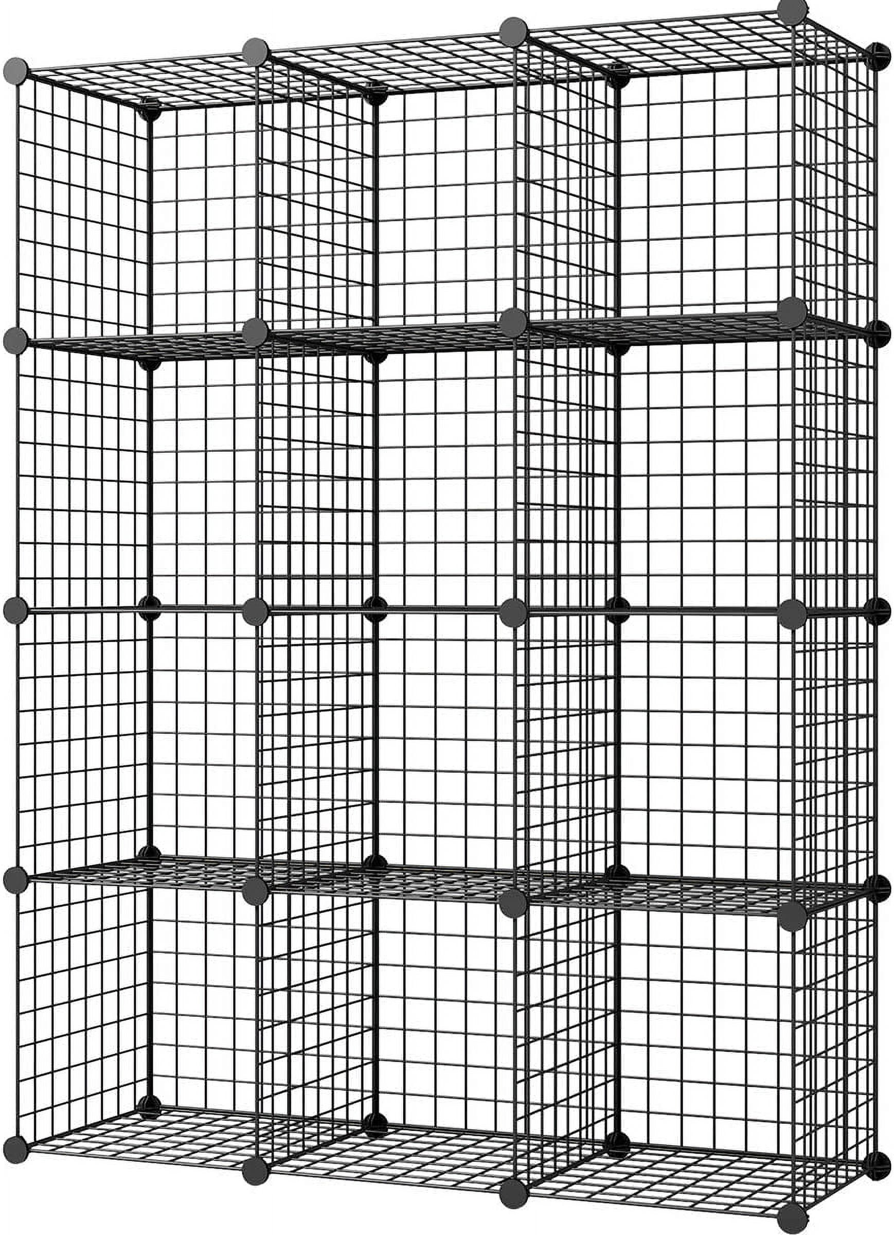 BuySphere 14"x14" Wire Cube Storage, Metal Grid Organizer, 12-Cube ...