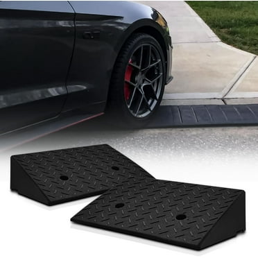 HOMEMAXS Rubber Curb Ramps, Low Door Garage Threshold Ramp for Driveway ...