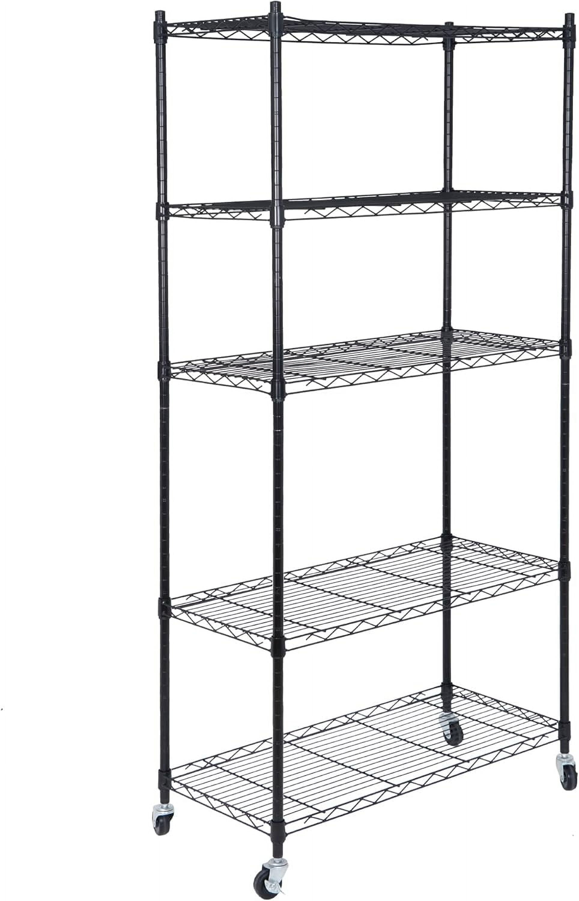 BuySphere 3-Shelf Adjustable Heavy Duty Storage Wire Shelving Unit with ...