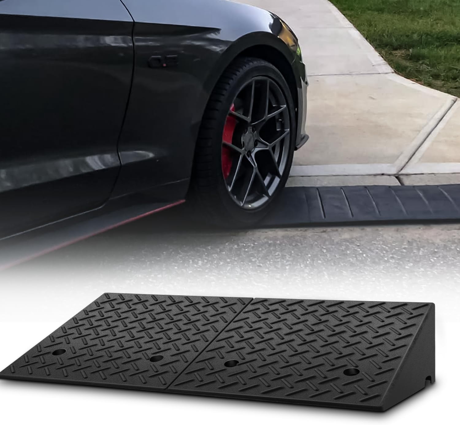 BuySphere 8" Rise Threshold Ramp Heavy Duty Loading Driveway Ramp ...