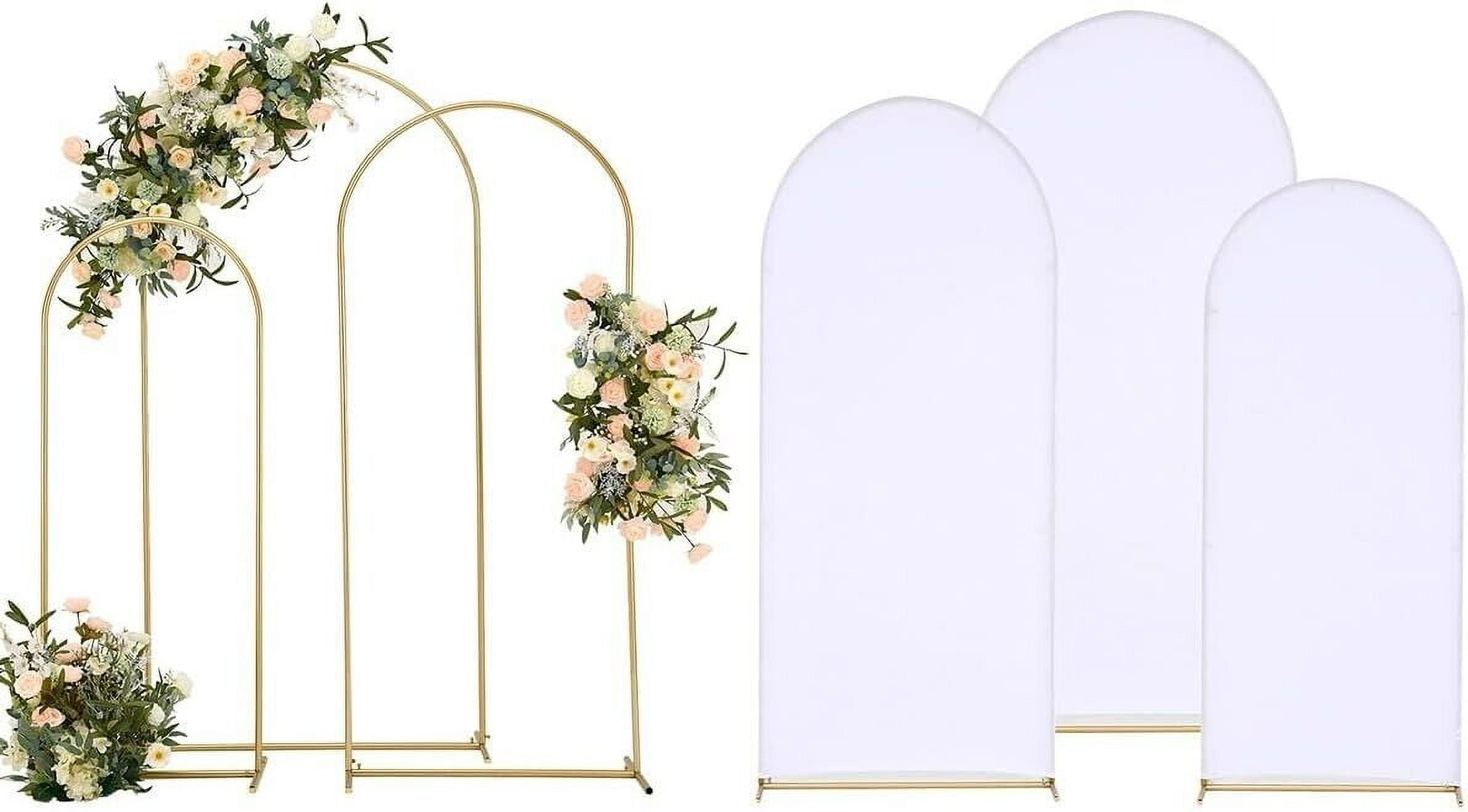 BuySphere Arch Backdrop Stand Set of 3 Gold Wedding Arches for Ceremony ...