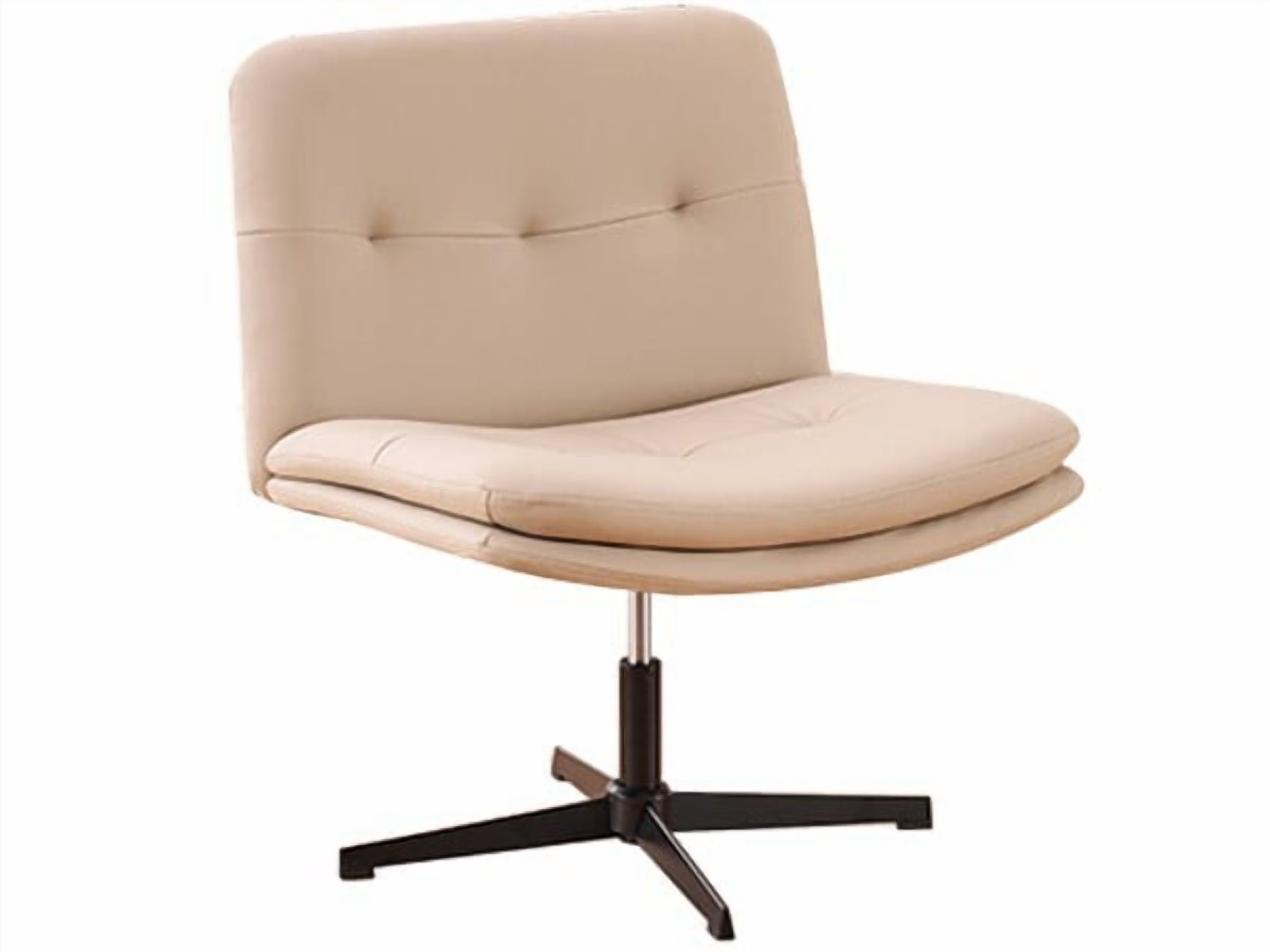 BuySphere Armless Office Chair, PU-Padded Mid-Back Computer Chair ...
