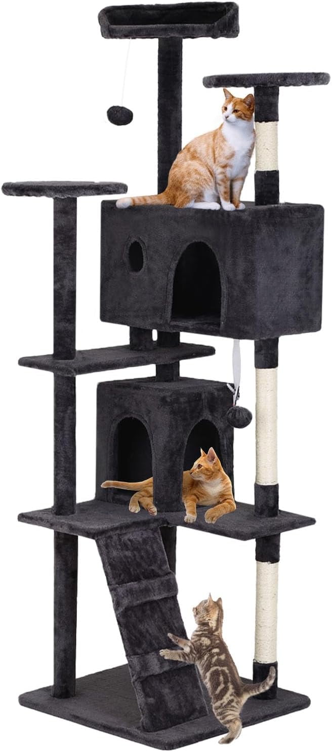 BuySphere Cat Tree 70 Inch Cat Tower Condo Cat House for Indoor Cats ...