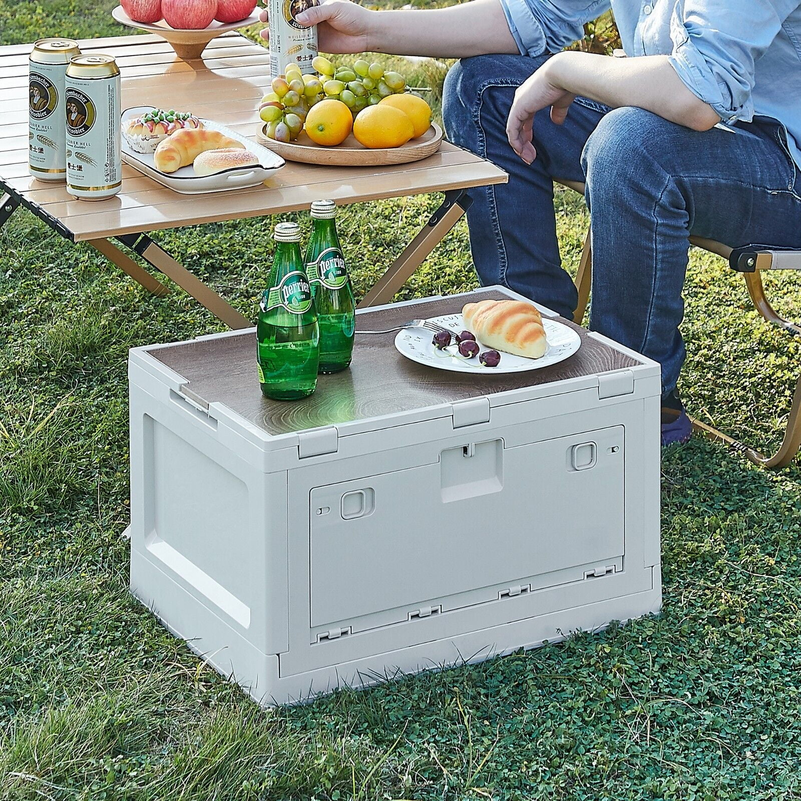 BuySphere Collapsible Storage Bins with Lids, 55 Qt Large Foldable ...