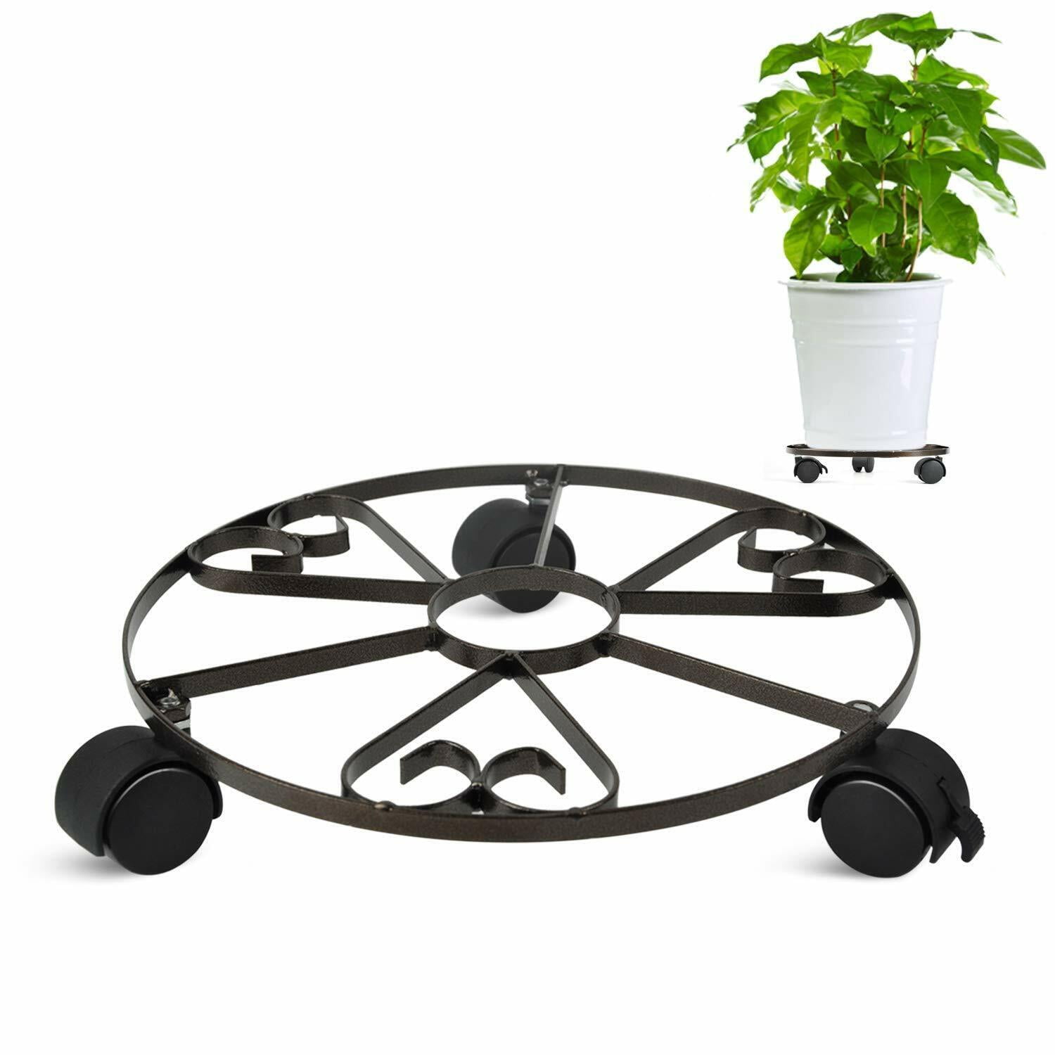 BuySphere Plant Stand Rolling with Wheels Heavy Duty Caddy Holder Patio ...