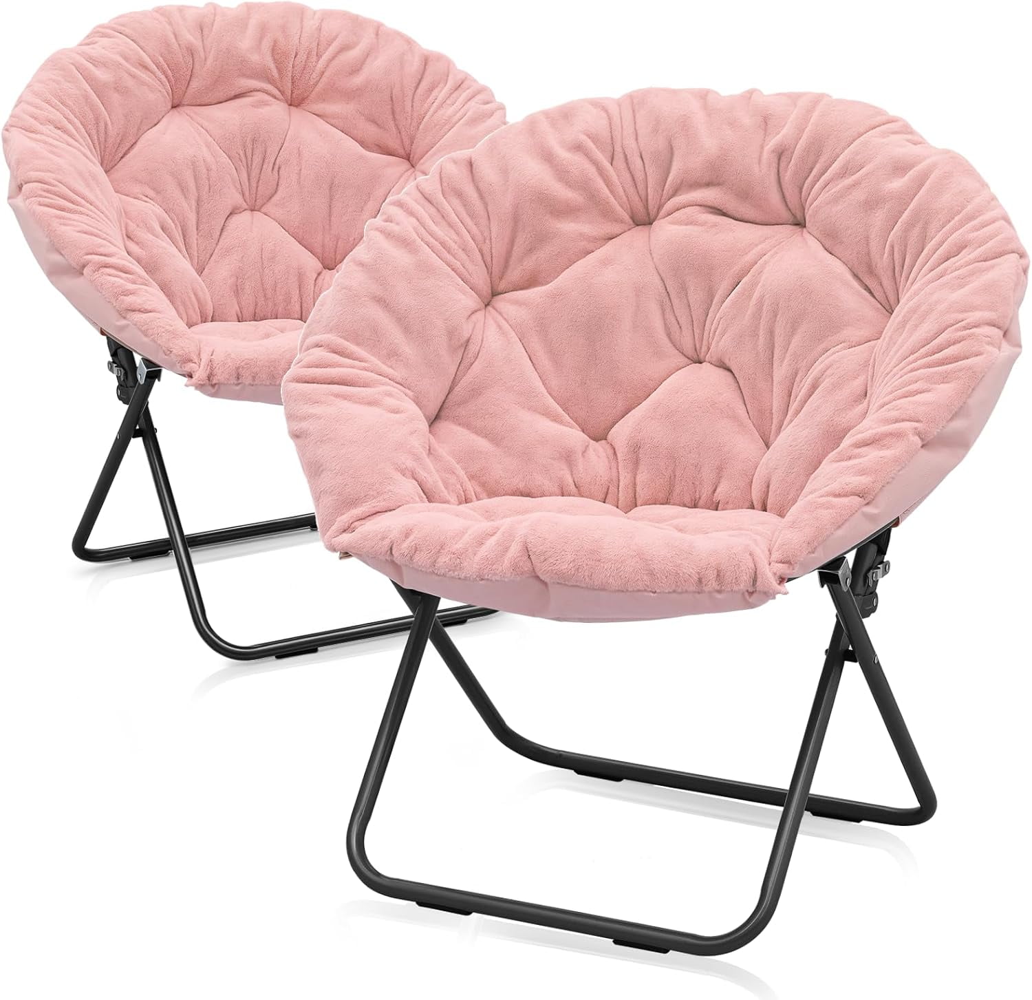 BuySphere Round Foldable Oversized Saucer Moon Chairs Set of 2 for ...
