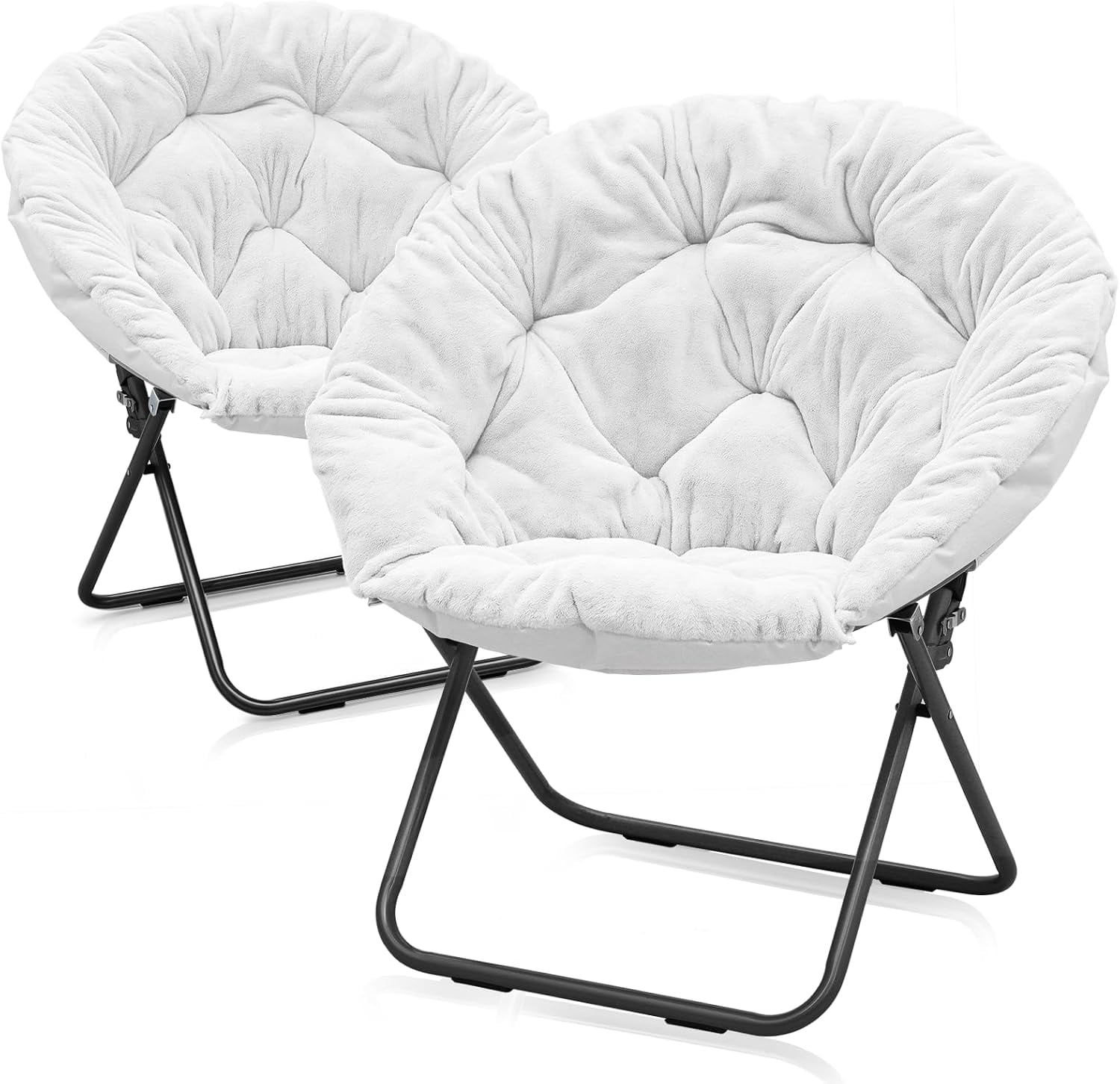 BuySphere Round Foldable Oversized Saucer Moon Chairs Set of 2 for ...