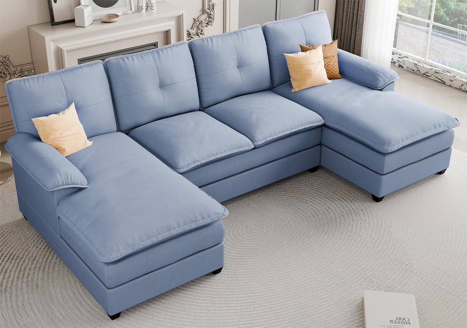 BuySphere Sectional Couches for Living Room, U-Shaped Couch 4 Seat ...
