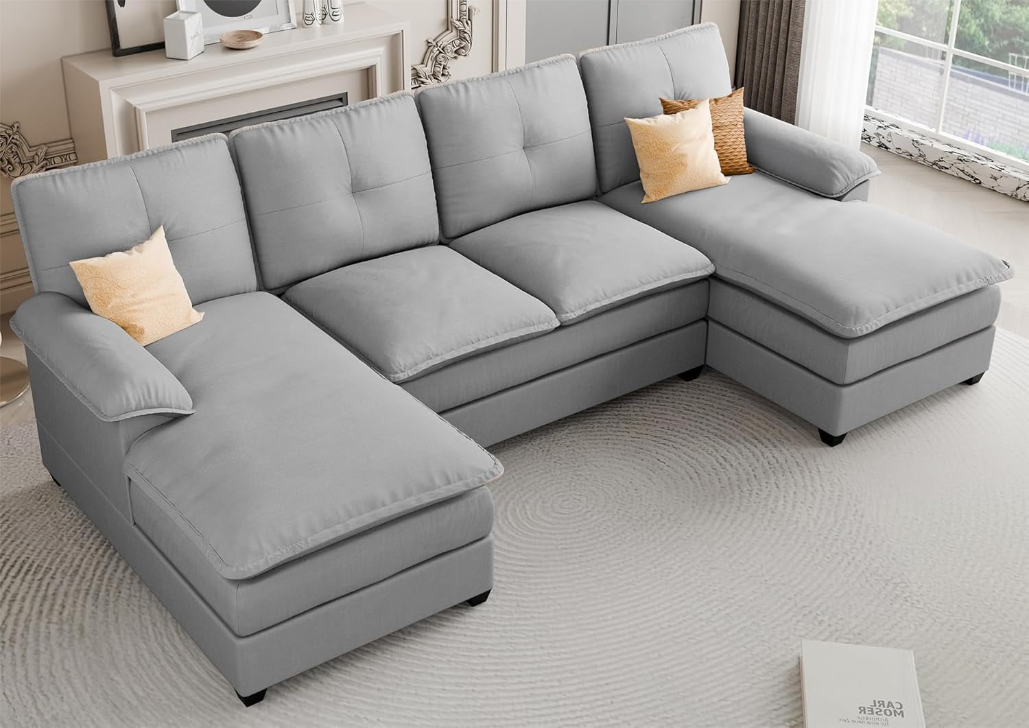 BuySphere Sectional Couches for Living Room, U-Shaped Couch 4 Seat ...
