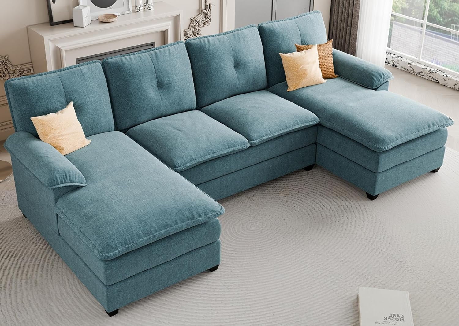 BuySphere Sectional Couches for Living Room, U-Shaped Couch 4 Seat ...