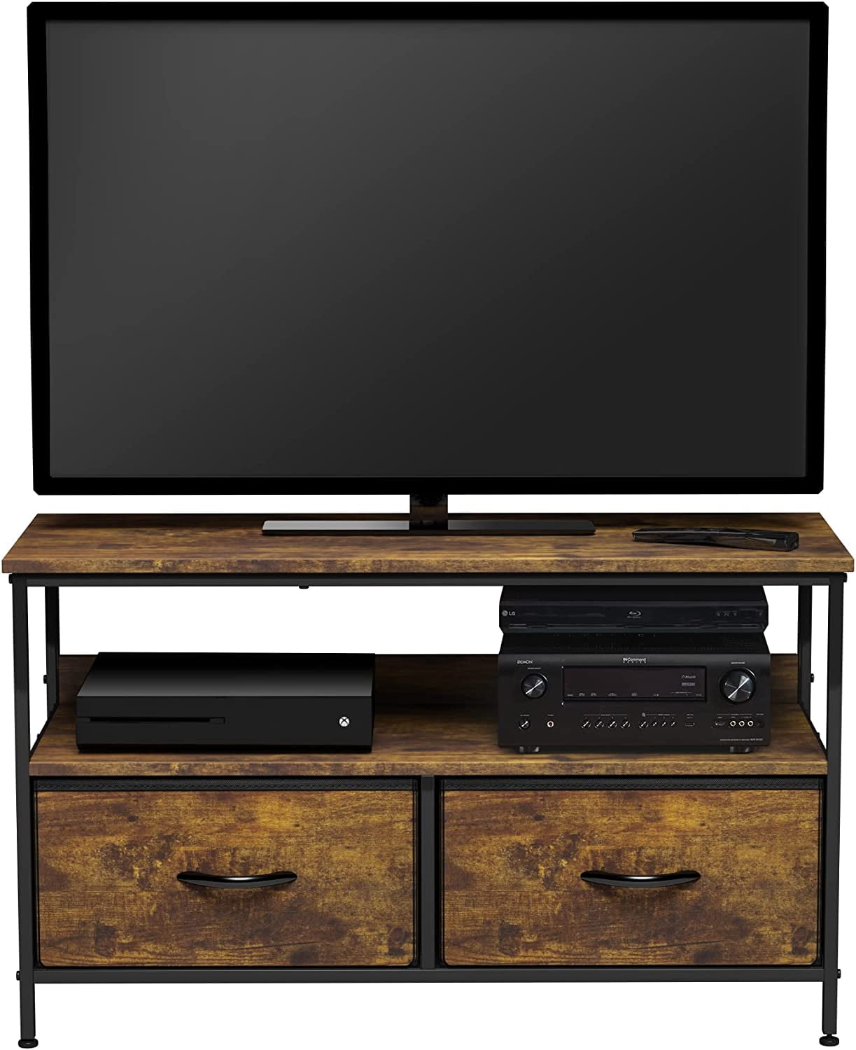 BuySphere TV Stand Dresser with 2 Drawers - Television Riser Chest with ...