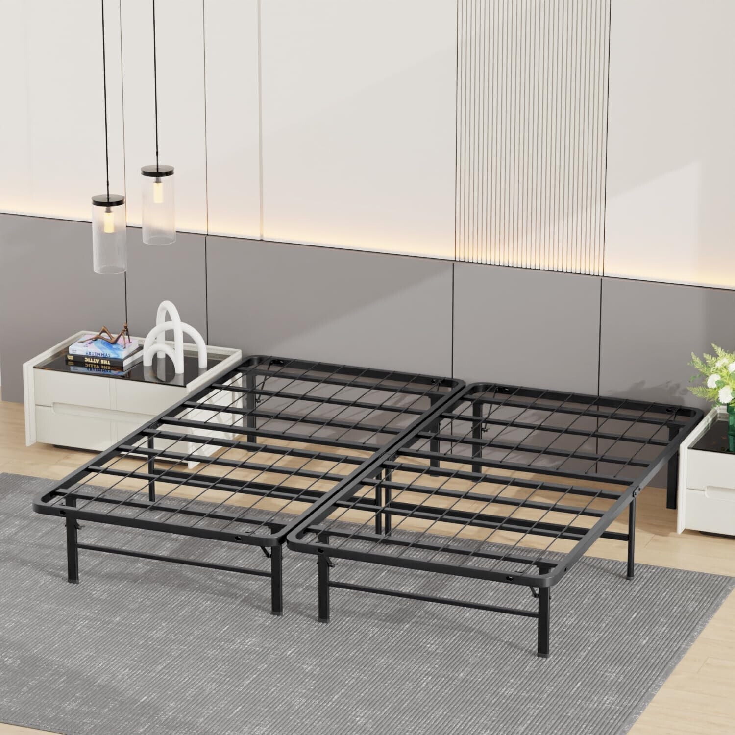 BuySphere Tool-Free Assembly Mattress Foundation, 14 Inch Metal ...