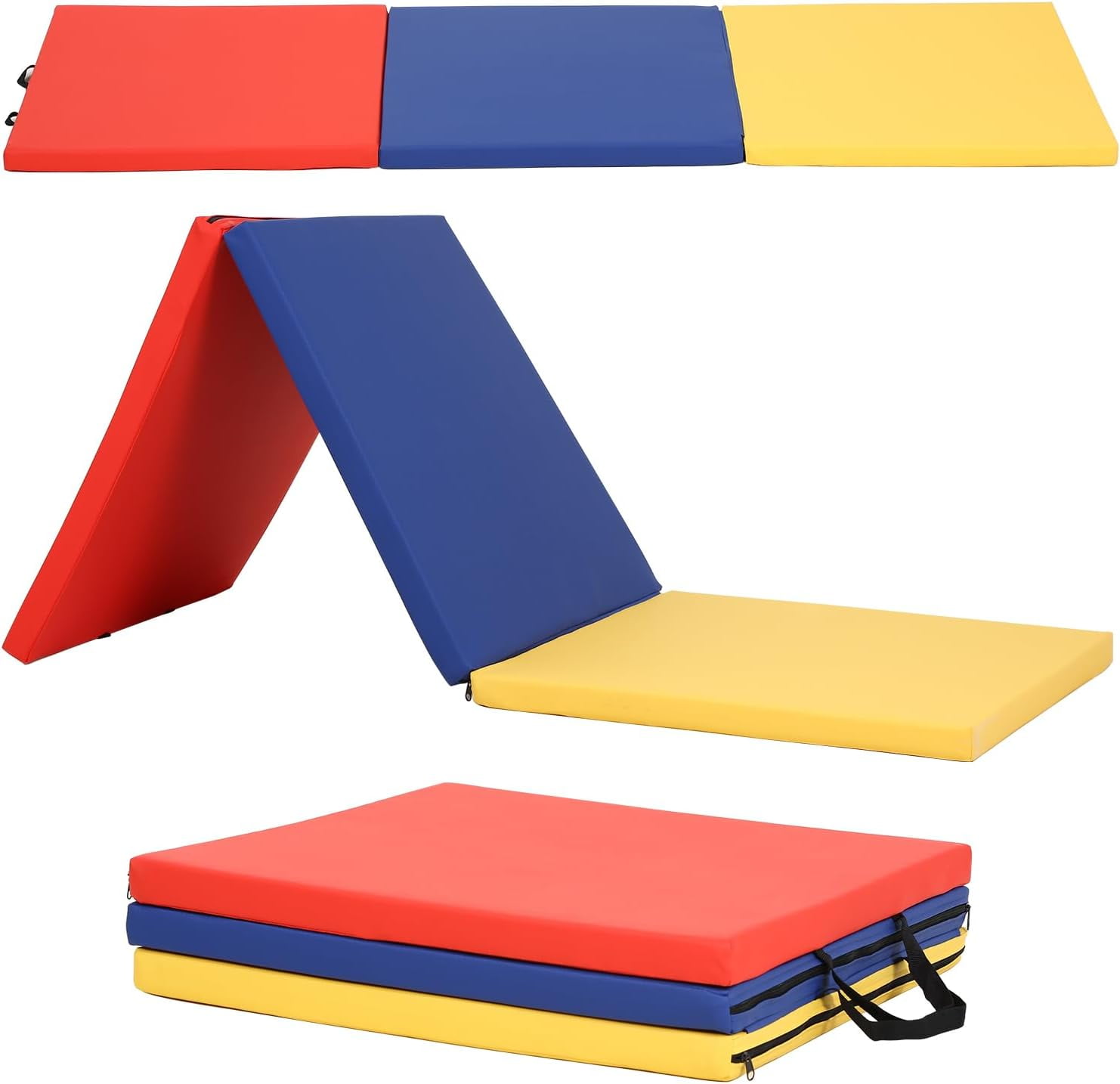 BuySphere Tumbling Mats 2'x6'x1.6" Gymnastics Mat 3 Folding Yoga Mat 1. ...