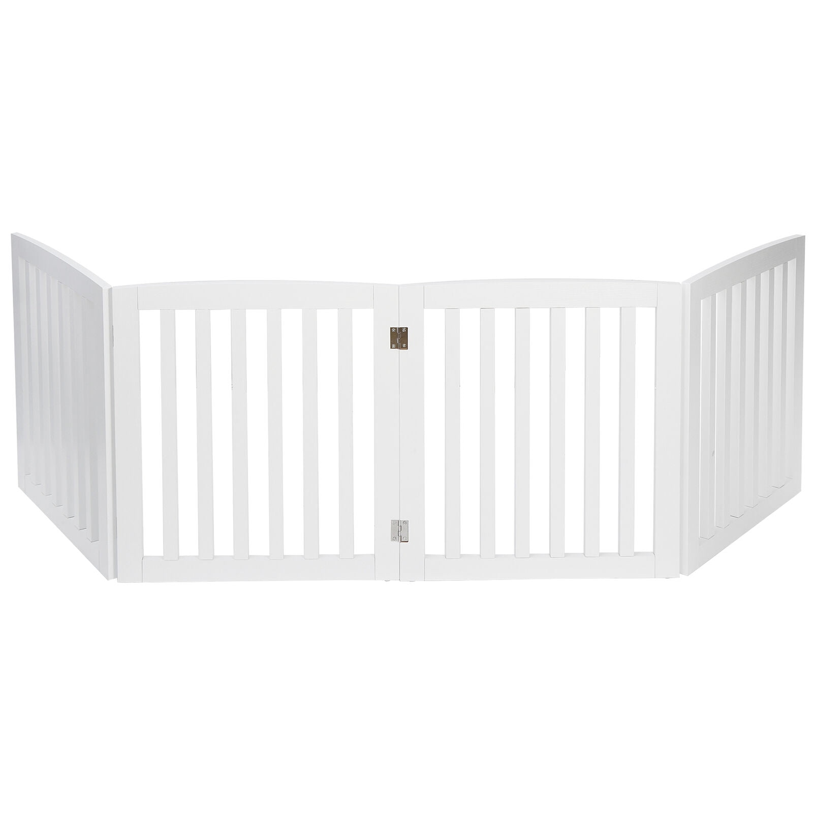 BuySphere Wooden Freestanding Foldable Pet Gate for Dogs, 4 Panel 24 ...
