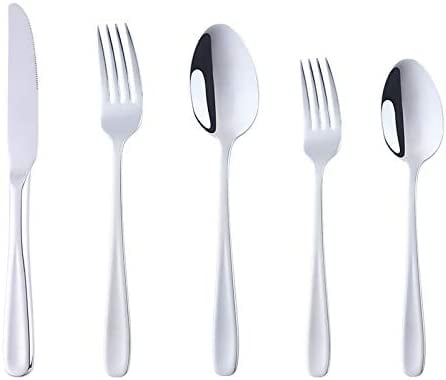 Buyer Star Fine Flatware Sets of 4, 20 Piece Silverware Set, 18/8 ...