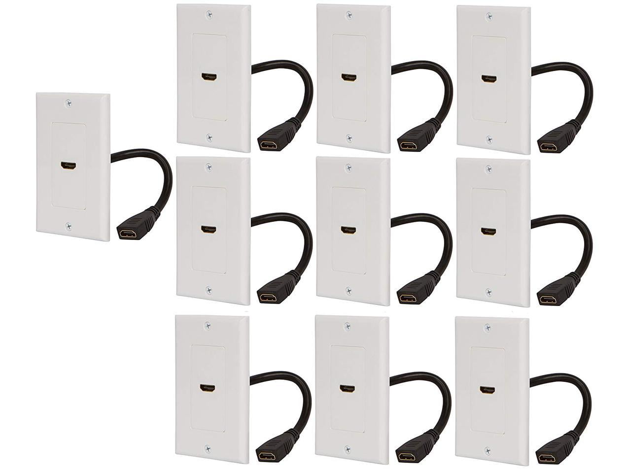 Buyer's Point HDMI Wall Plate [UL Listed] 6-Inch Pigtail Built-in ...