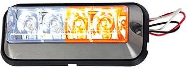 Buyers 8891105 4-7/8" Rectangular Strobe Light 4 LED Amber/Clear ...