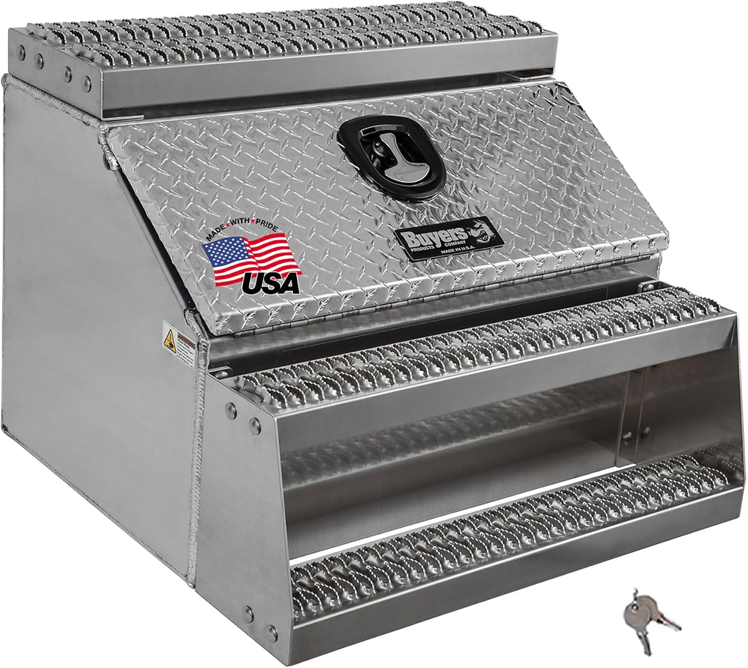 Buyers Products 1705183 Silver Diamond Tread Aluminum Heavy Duty Saddle ...