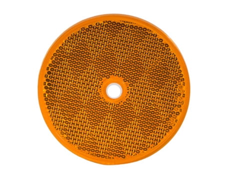 Buyers Products 5623317 3.1875 Inch Amber DOT Bolt-On Reflector, Center ...