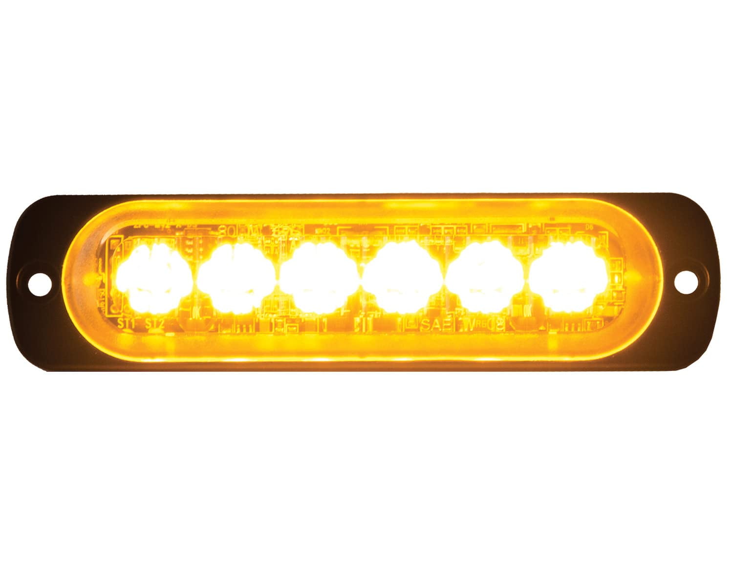 Buyers Products 8891900 LED DHF10 Strobe Light, Amber, 6 LEDs, 9 Flash ...