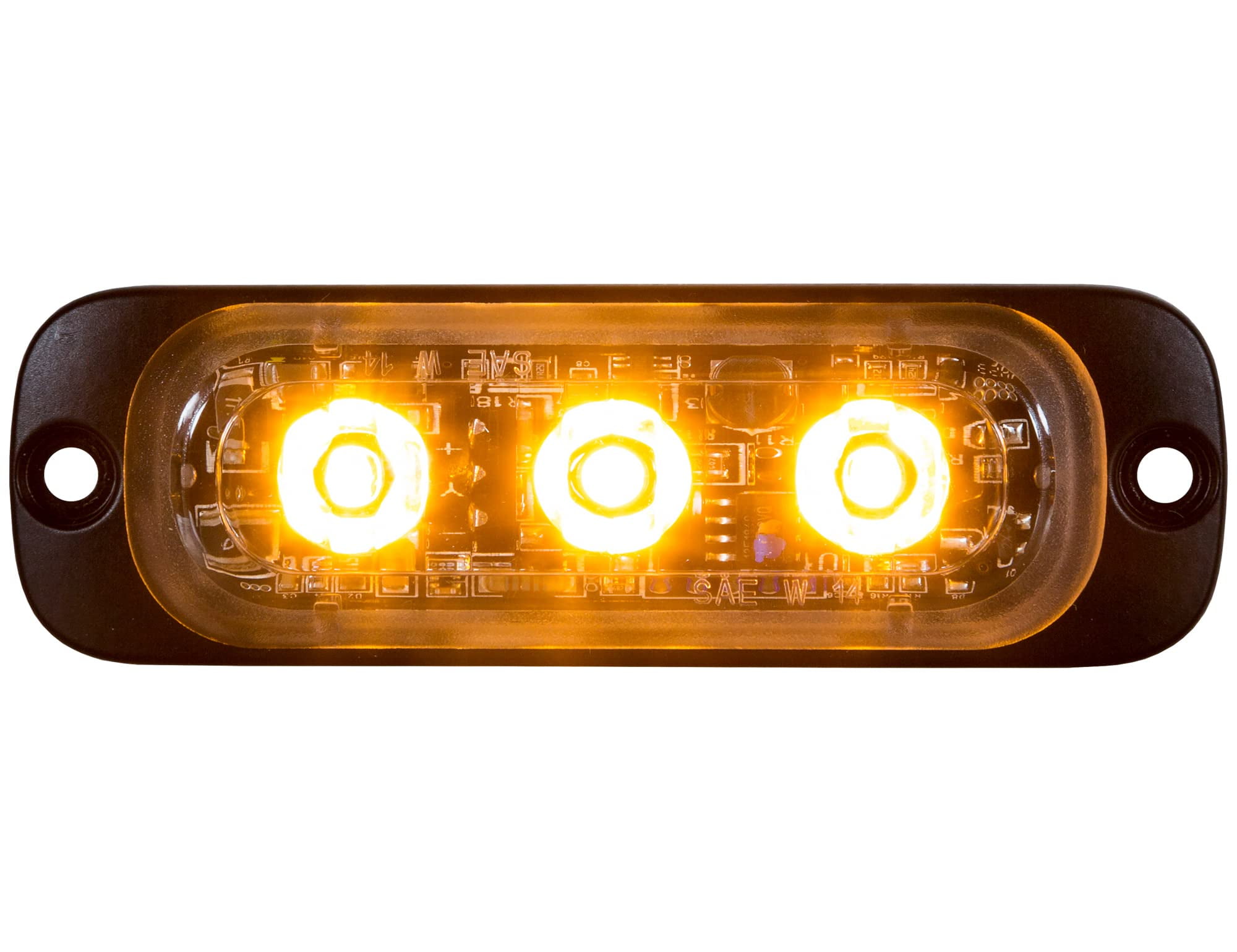 Buyers Products 8892300 3.5" RRF12 Thin LED Strobe Light, Amber Warning ...