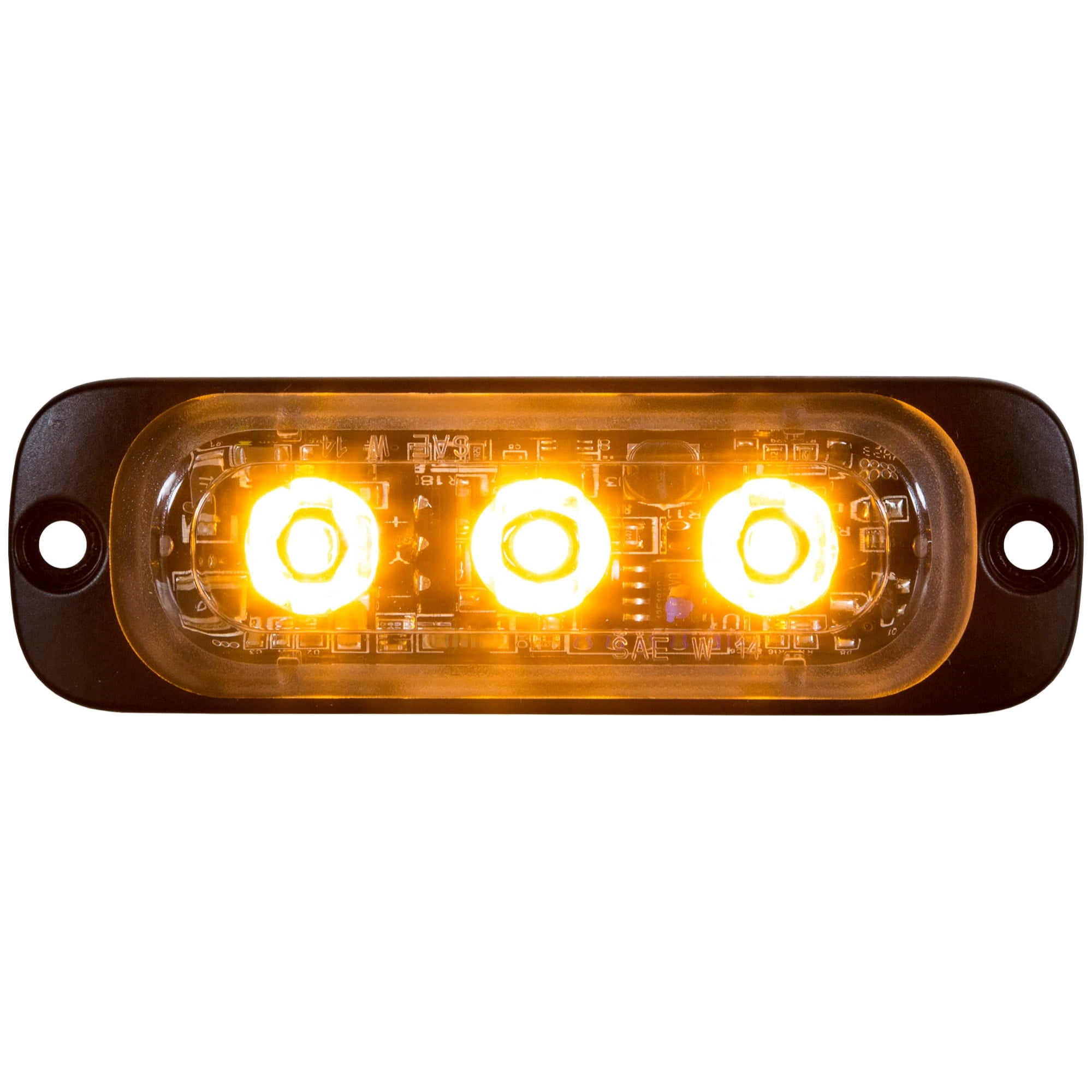 Buyers Products 8892300 3.5" Thin LED Strobe Light, Amber Warning Light ...