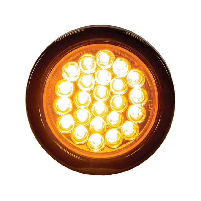 Buyers Products SL40AR 4 Inch Recessed Amber Strobe Light, Round Six ...