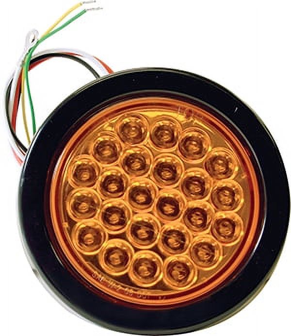 Buyers SL41AR 4" Round Amber Emergency LED Strobe 12-24V Dual Flash ...
