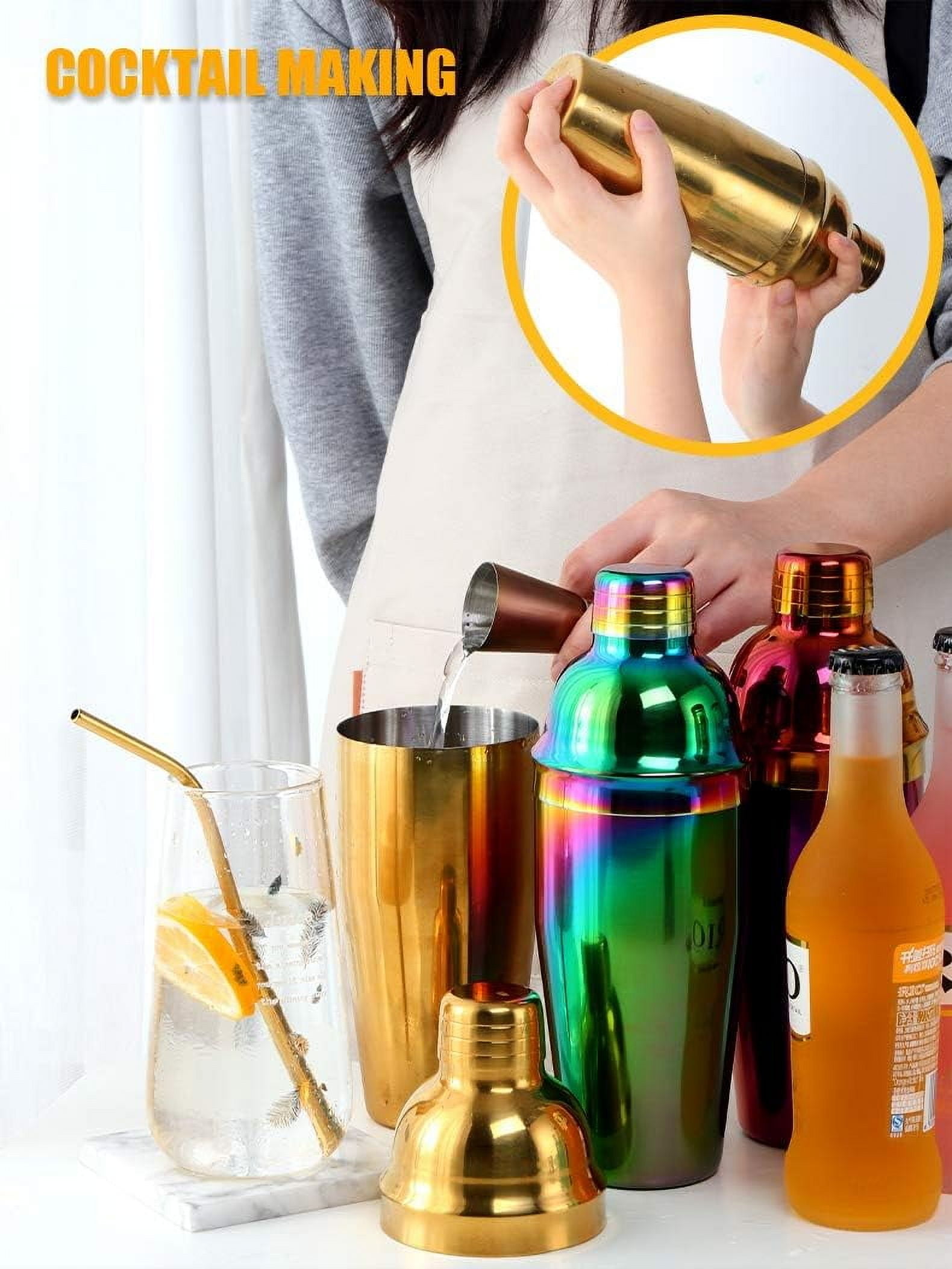 Buyerstar Bar Set 5-Piece Mixology Bartender Kit - Cocktail Shaker Set, Bar Tool Set for Home ...