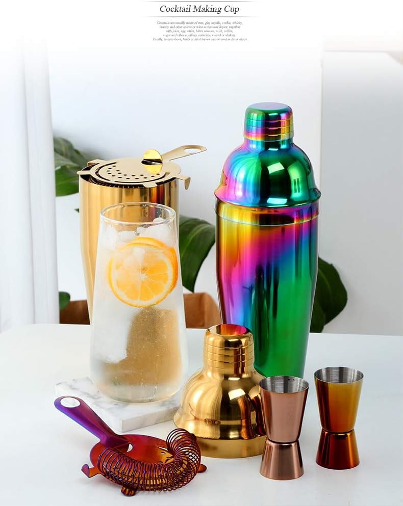 Buyerstar Bar Set 5-Piece Mixology Bartender Kit - Cocktail Shaker Set ...