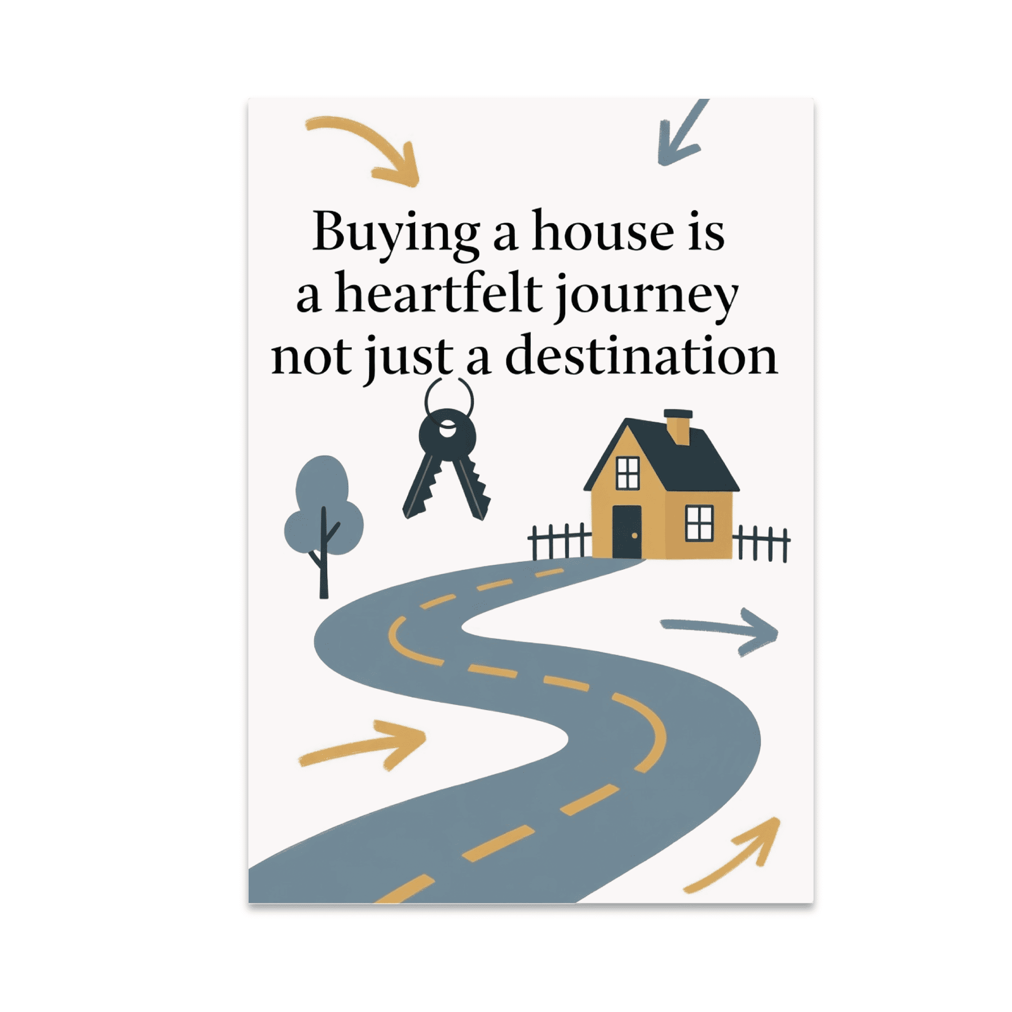 Buying a House Heartfelt Journey Art - New Homeowners - 13x19 Poster ...