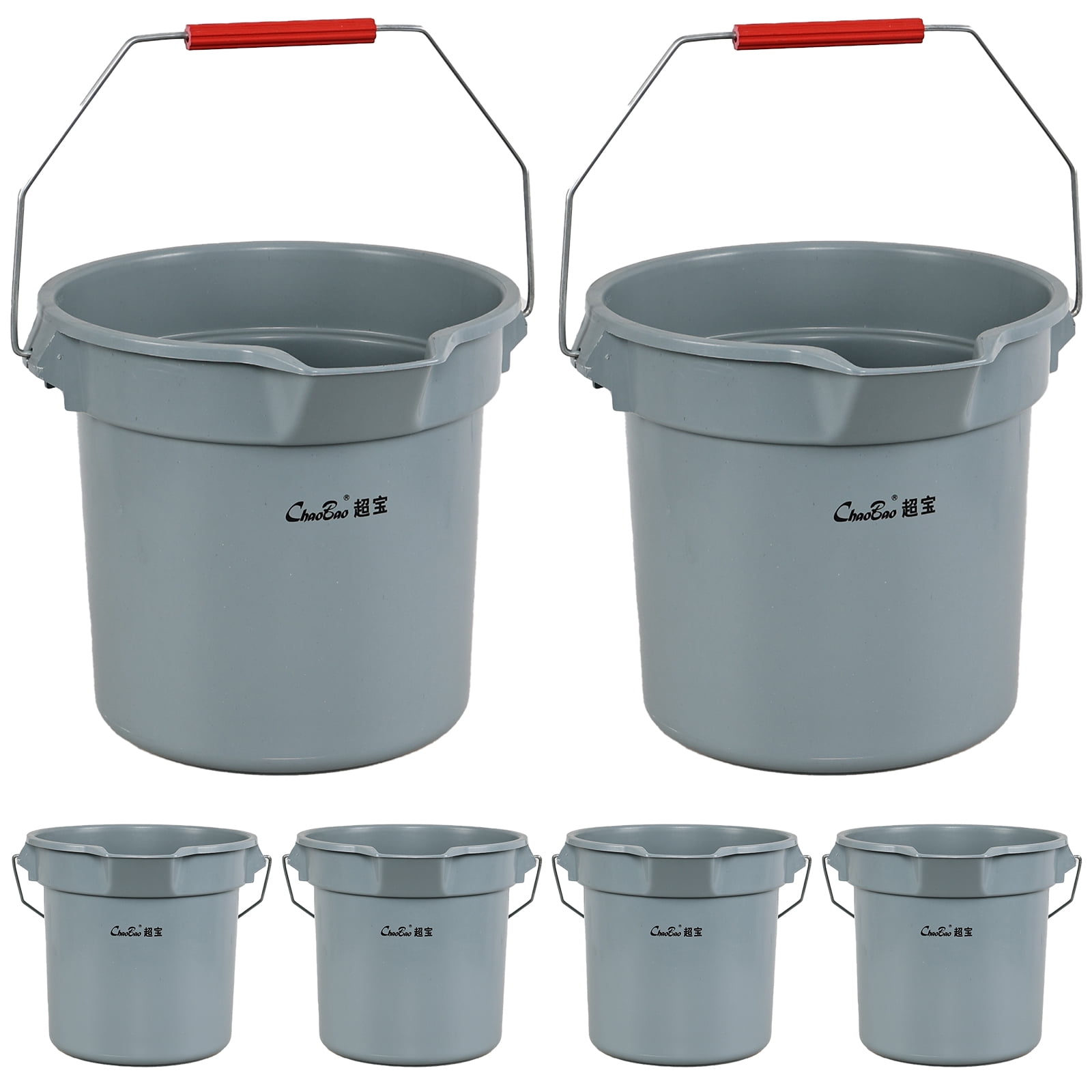 Buyitt 3.5 Gallon Industrial Bucket, Built-in Spout w/Handle, Heavy ...
