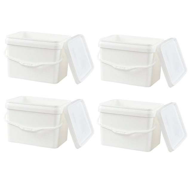 Buyitt Plastics 5 Gallon White Food Grade Buckets with Handle ...