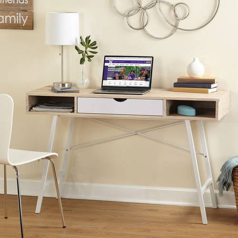 Edison Writing/Laptop Desk - Modern Two-Tone Finish - Walmart.com