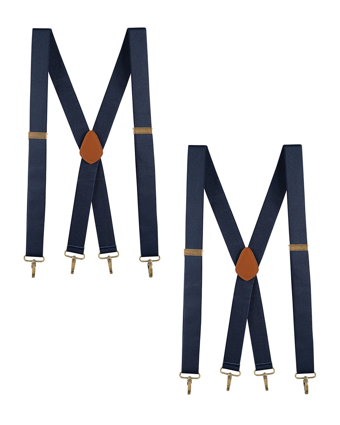 Buyless Fashion 2 Pack Suspenders for Men - 48" Adjustable Straps 1 1/4 ...