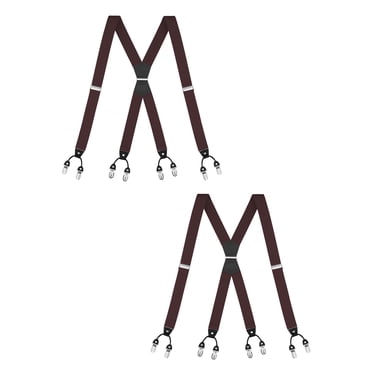 Buyless Fashion Heavy Duty Textured 2 Pack Suspenders for Men - 48 ...