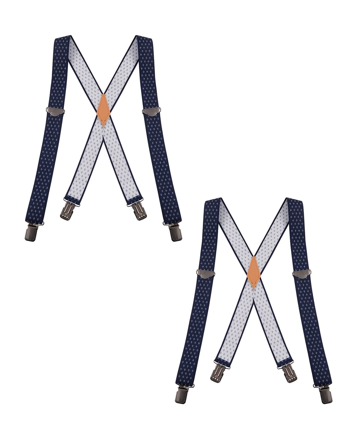 Buyless Fashion 2 pack Suspenders for Men - 48" Adjustable Straps 1 1/4 ...