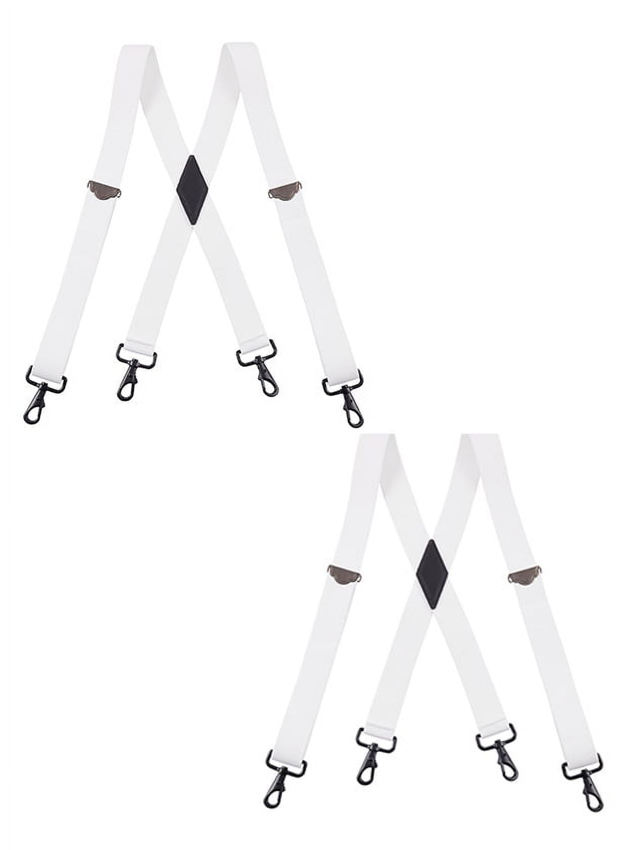 Buyless Fashion 2 pack Suspenders for Men - 48" Adjustable Straps 1 1/4 ...