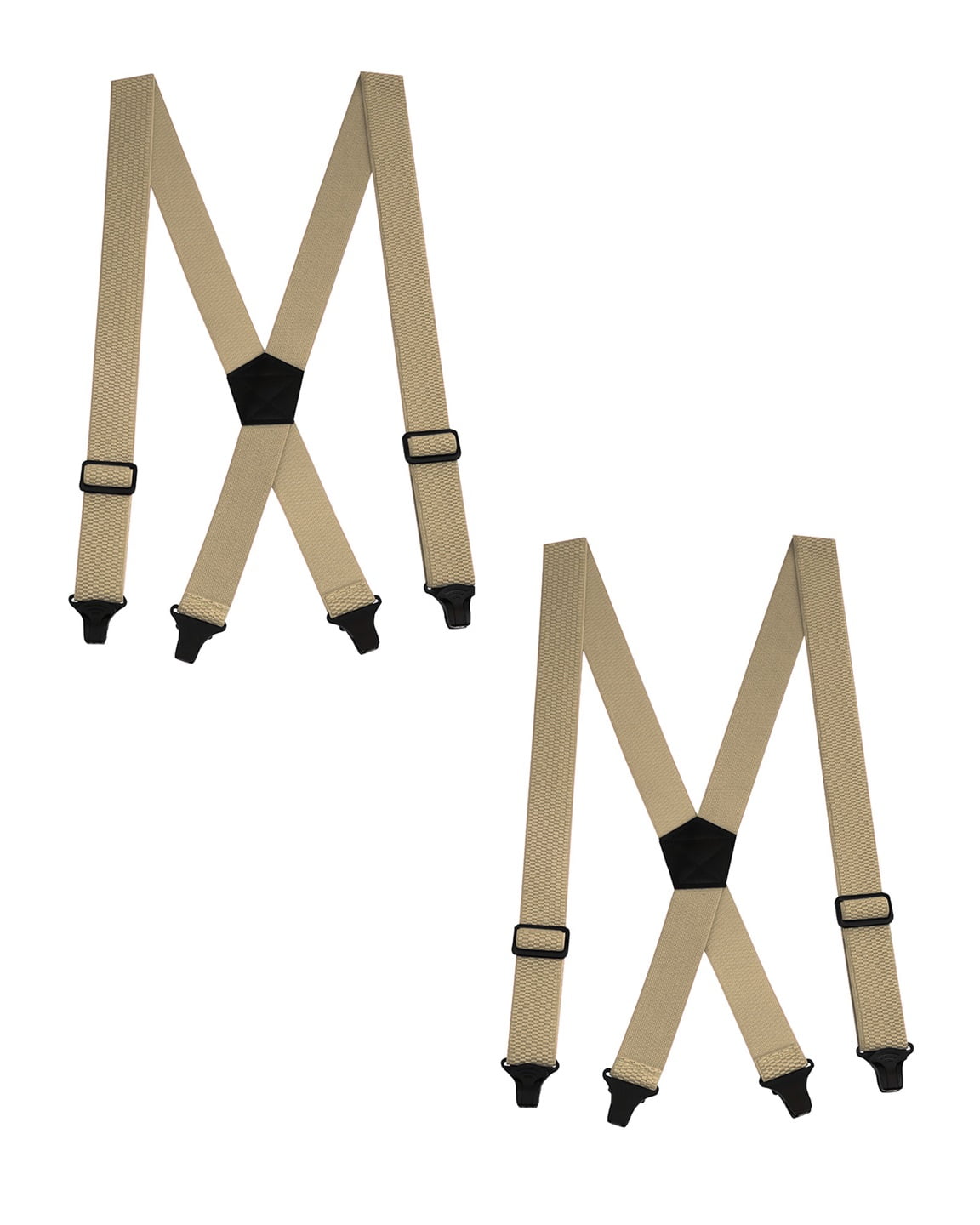 Buyless Fashion Heavy Duty 2 Pack Suspenders for Men - 48" Adjustable ...