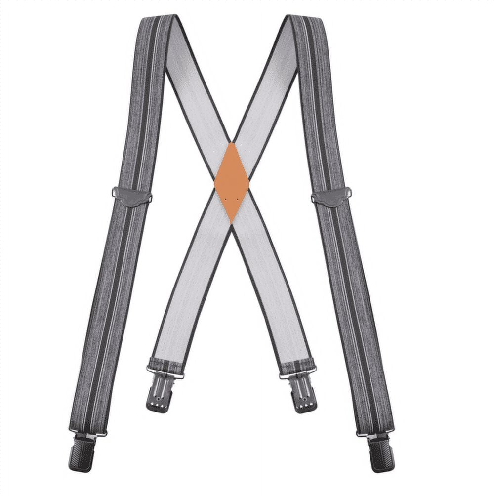 Buyless Fashion Suspenders for Men - 48" Adjustable Straps 1 1/4" - X ...
