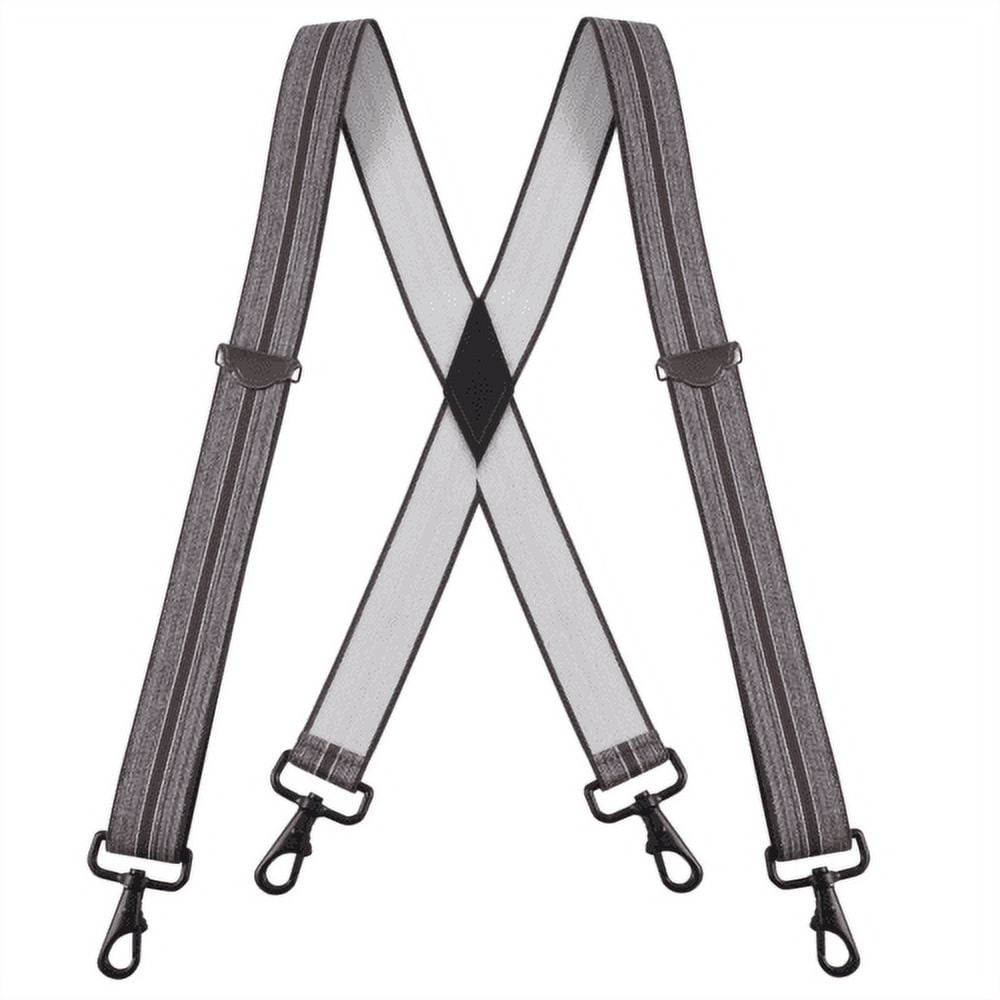 Buyless Fashion Suspenders for Men - 48" Adjustable Straps 1 1/4" - X ...