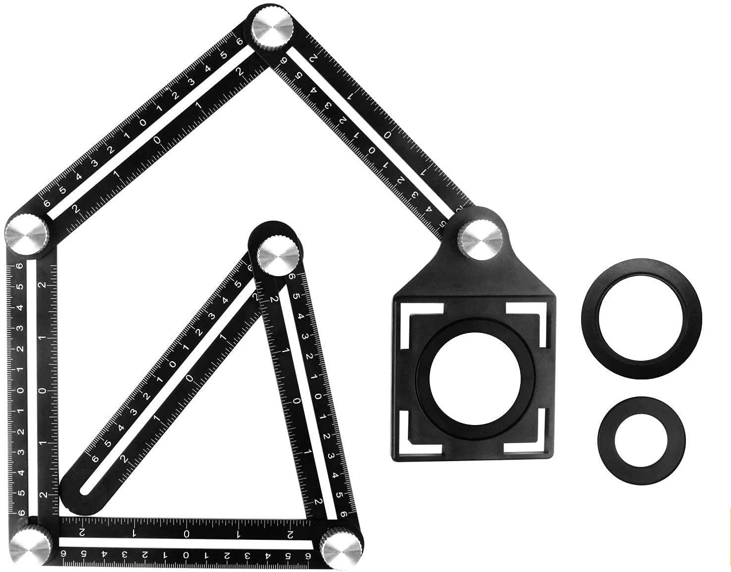 Buyohlic Multi Angle Measuring Ruler, 6-Sided Angle Measurement Tool ...