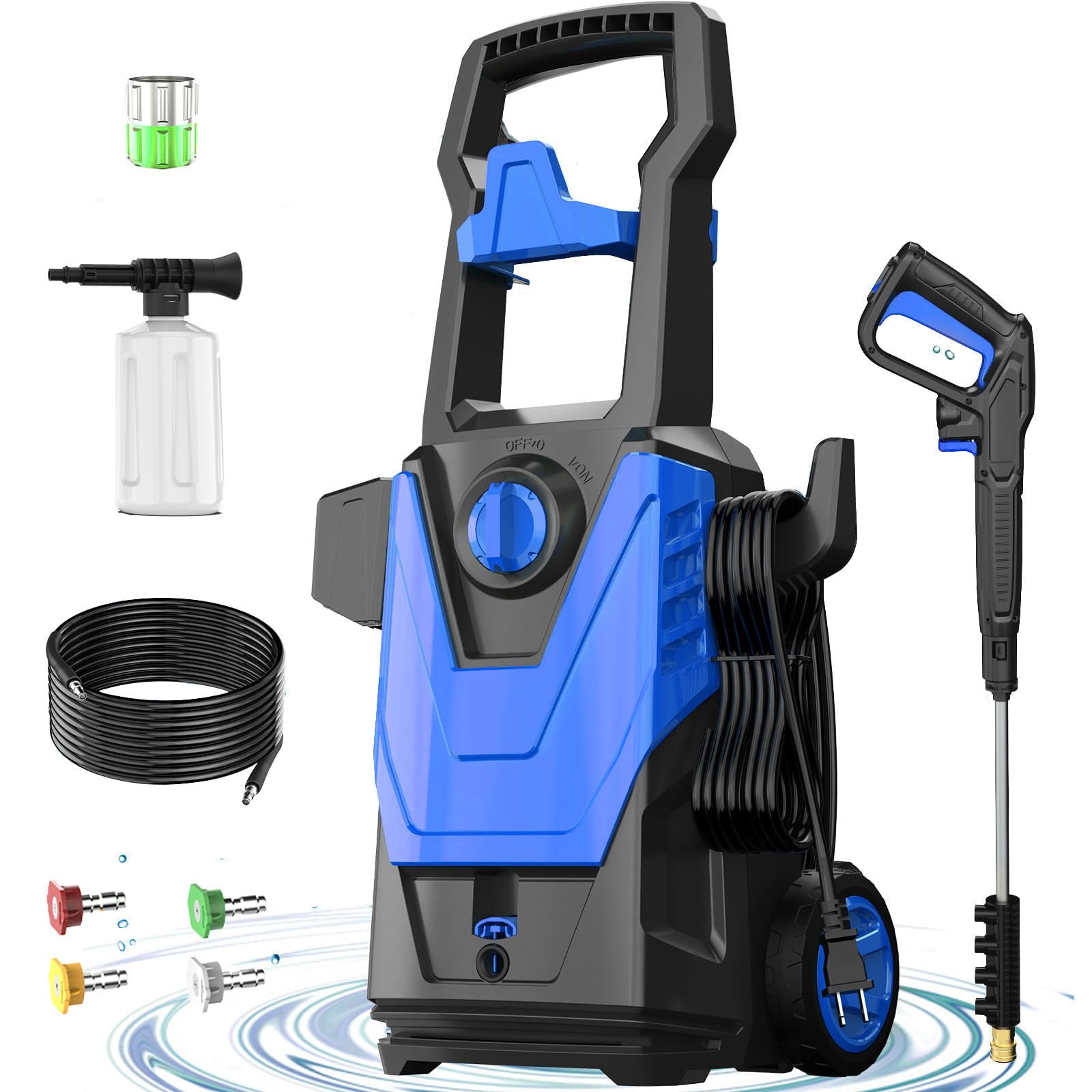 Buyplus Electric Pressure Washer, 4800PSI Max 3.0GPM Power Washer Electric Powered with 20FT ...
